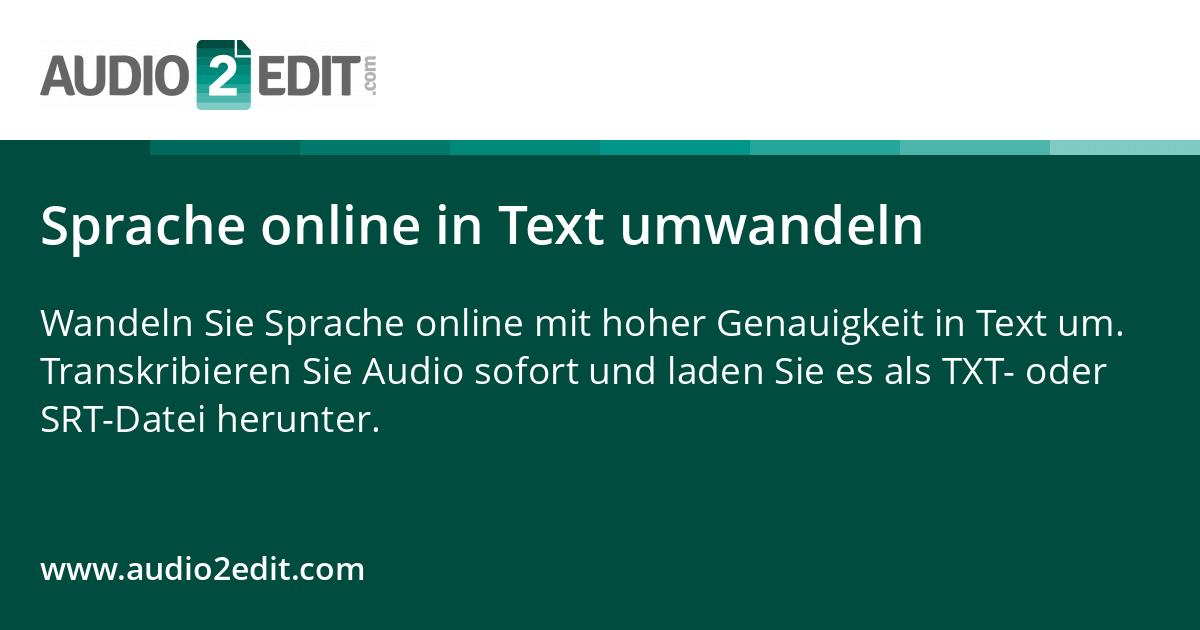 Sprache online in Text umwandeln