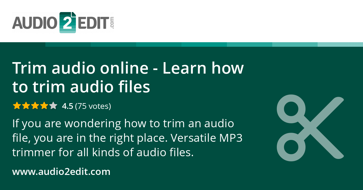 Trim audio online - Find out how to trim audio files