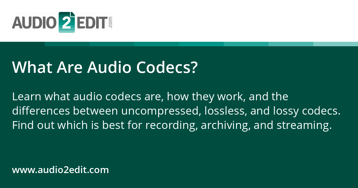 What Are Audio Codecs?