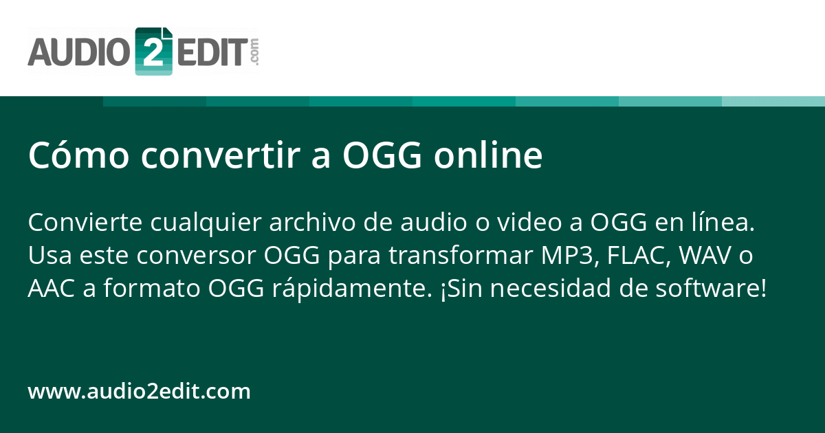Cómo convertir a OGG online