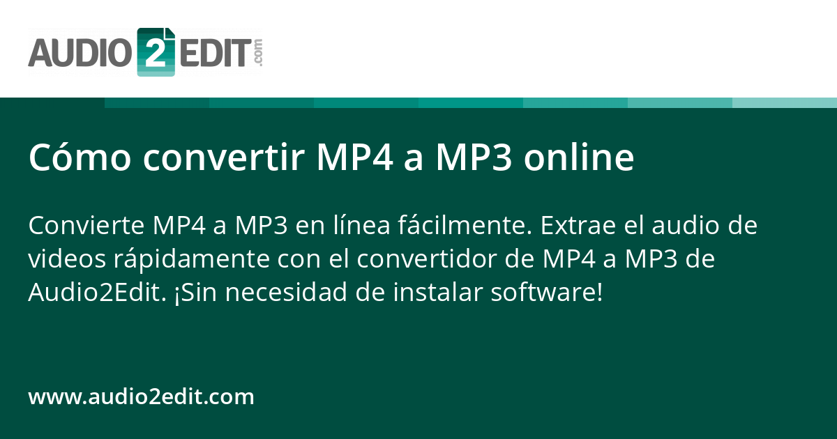 Cómo convertir MP4 a MP3 online